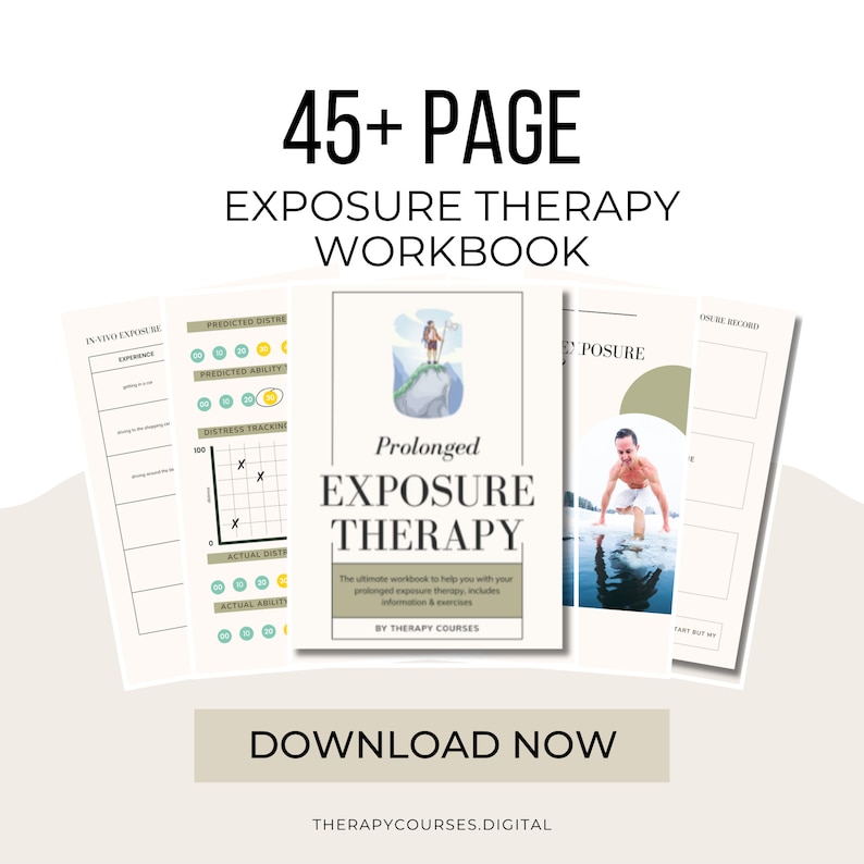 Exposure Therapy Worksheets PDF C-PTSD Anxiety Prolonged Exposure PE ...