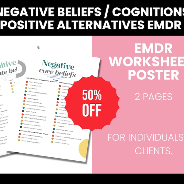Emdr Negative Positive Cognitions - Etsy