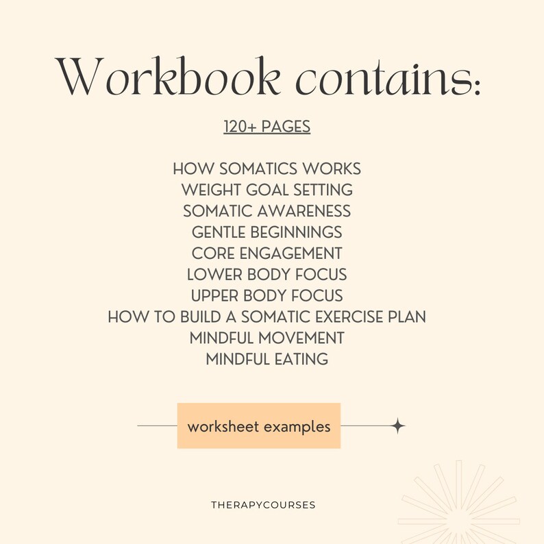 Somatic Exercises for Weight Loss Workbook PDF - Somatic Therapy Weight ...