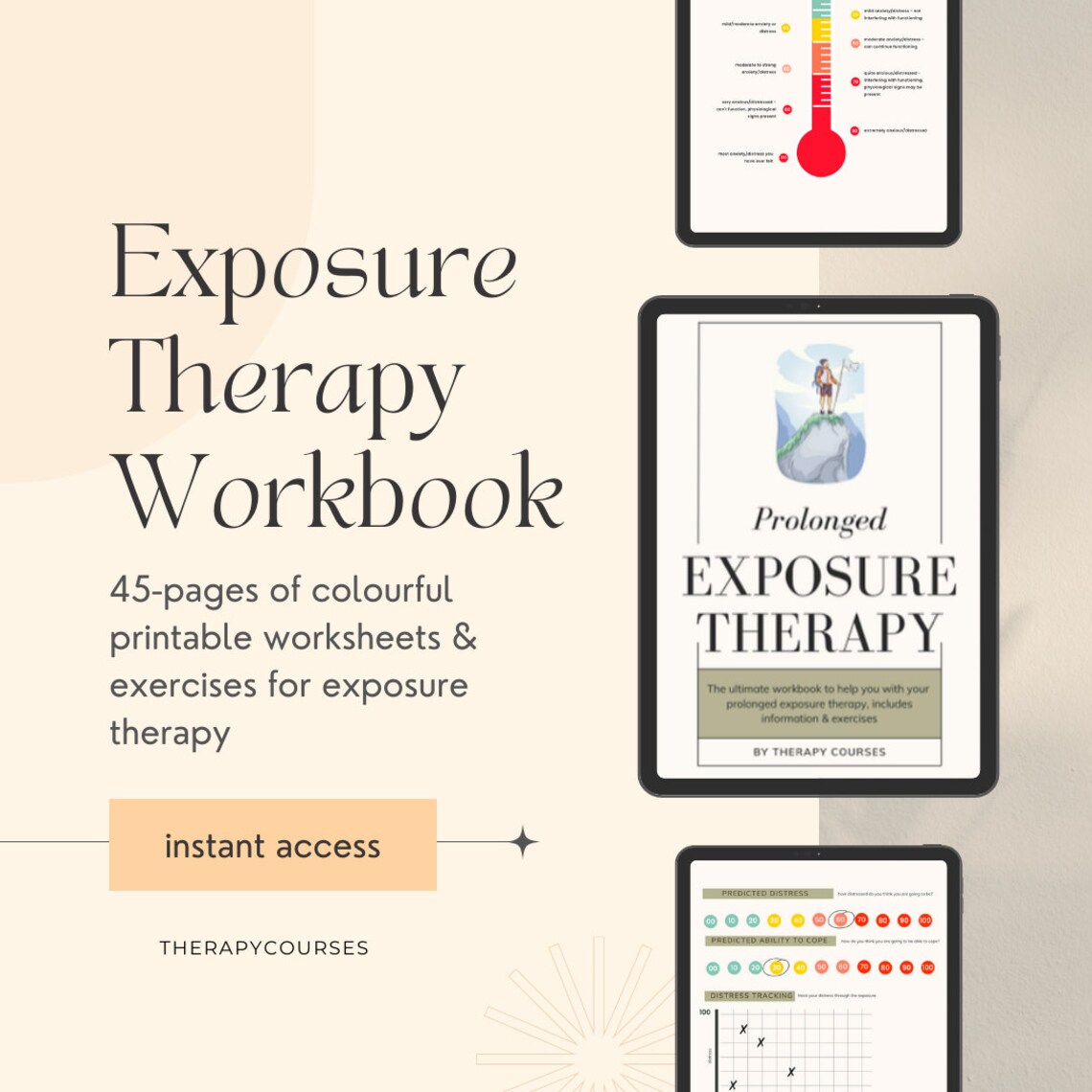 Exposure Therapy Worksheets PDF - C PTSD, Anxiety, Ocd Exposure ...