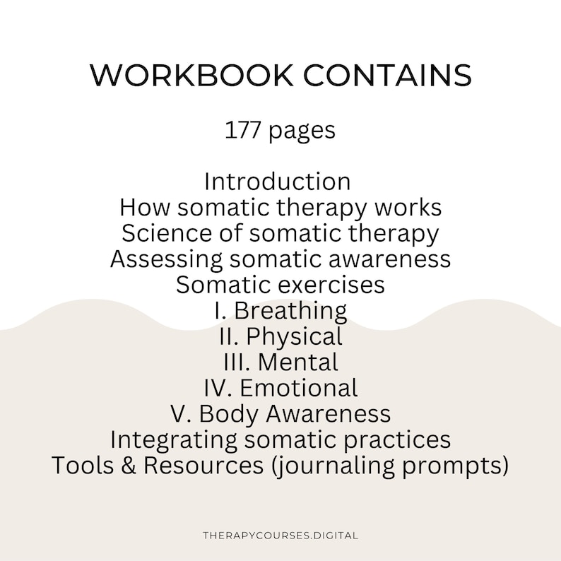Somatic Therapy Workbook: Exercises, Journal Prompts (PDF) - Etsy