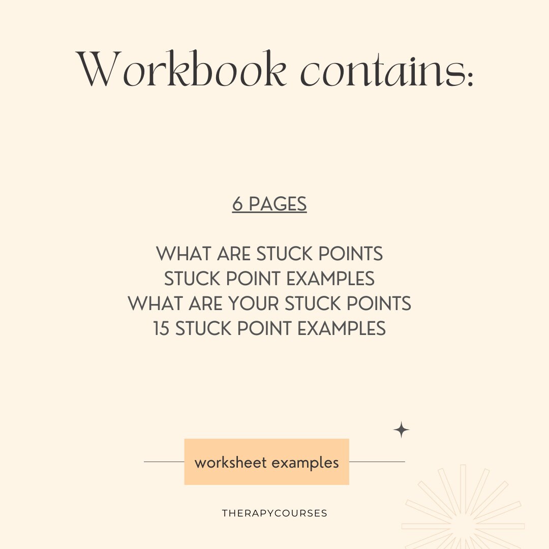 CPT Stuck Point Worksheet: Trauma & PTSD Therapy (PDF) - Etsy