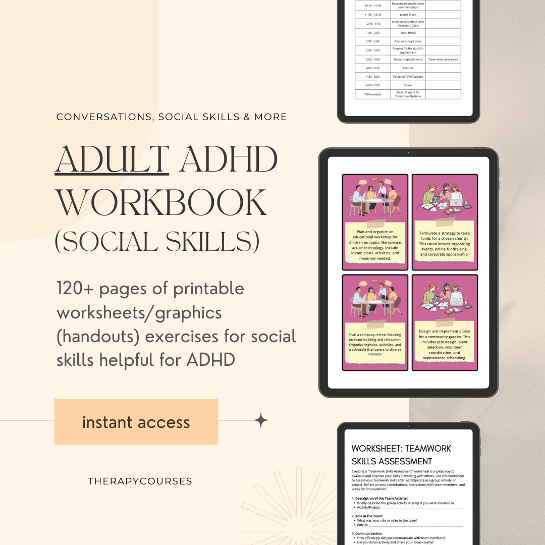 ADHD Social Skills Workbook: Role-play Games & Flashcards (PDF) - Etsy