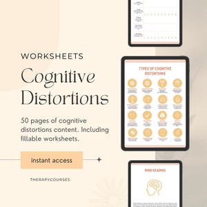 Cognitive Distortions Worksheets - 50-page Cognitive Distortions Pdf ...