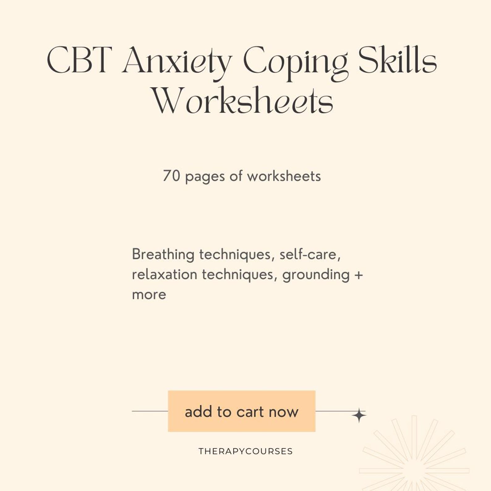 Coping Skills Worksheets for Anxiety - CBT Anxiety Worksheets, Teens ...