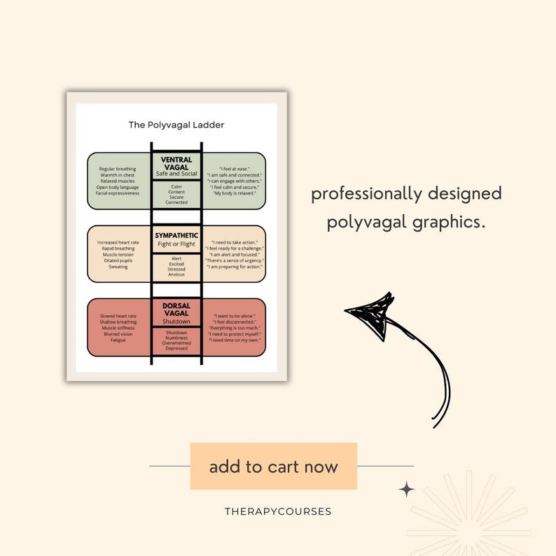 Polyvagal Theory Worksheets: Therapy Exercises & Tools (printable PDF ...