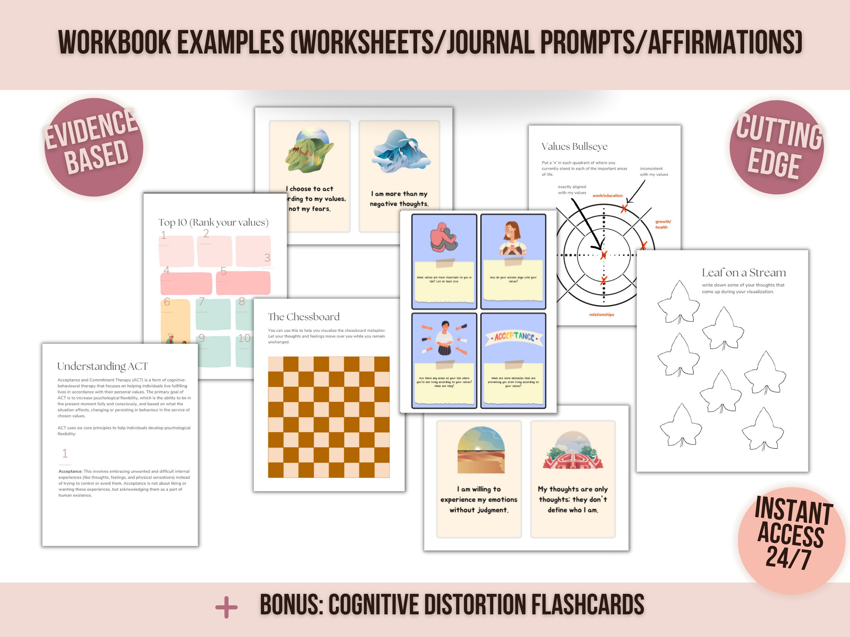 Acceptance Commitment Therapy ACT Therapy Worksheets Exercises Pdf acceptance-commitment-therapy-act-therapy-worksheets-exercises-pdf