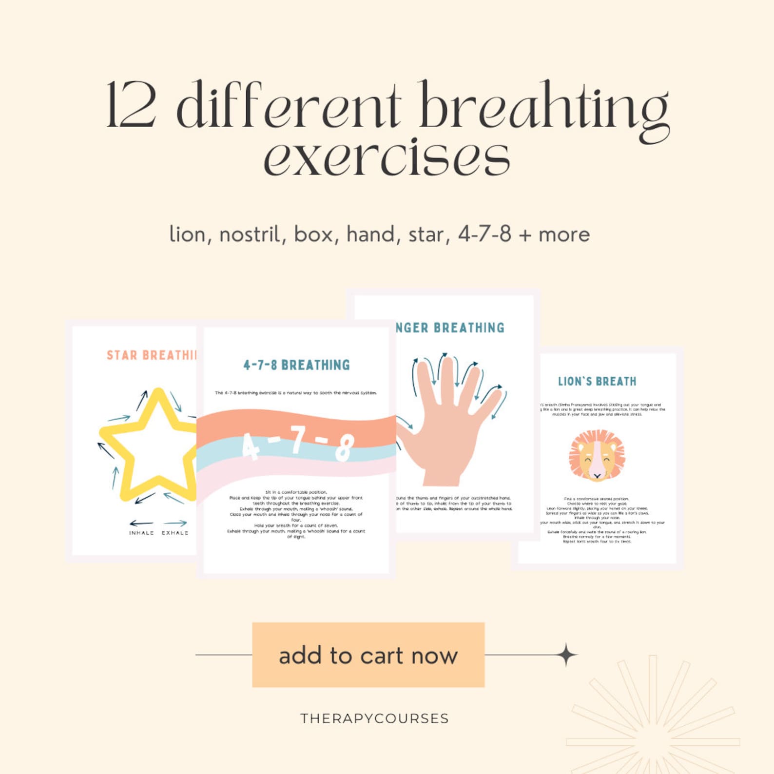 Anxiety Breathing Exercises Posters Worksheets - Coping Skills CBT ...