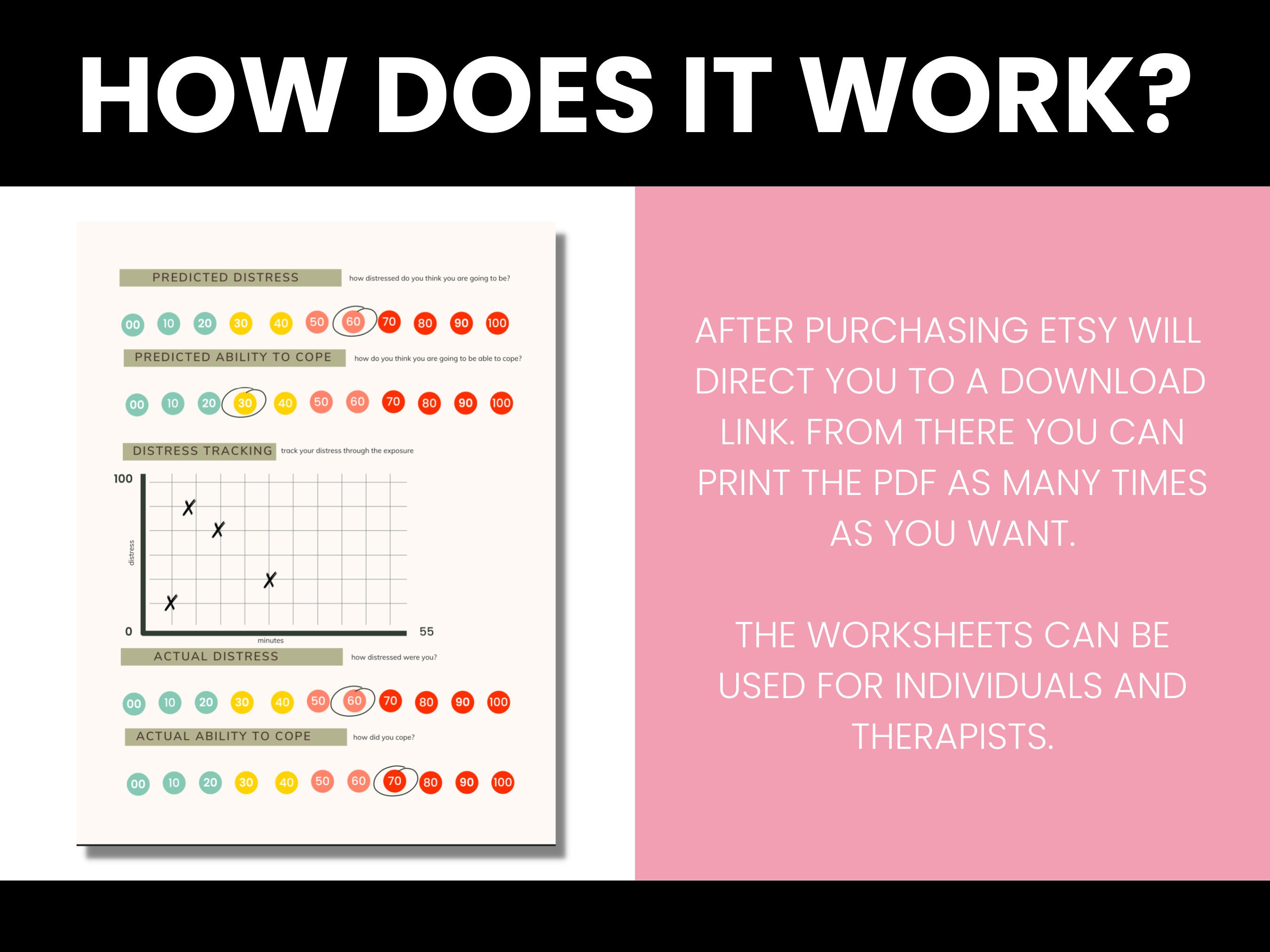 Exposure Therapy Worksheets PDF C-PTSD Anxiety Prolonged Exposure PE ...