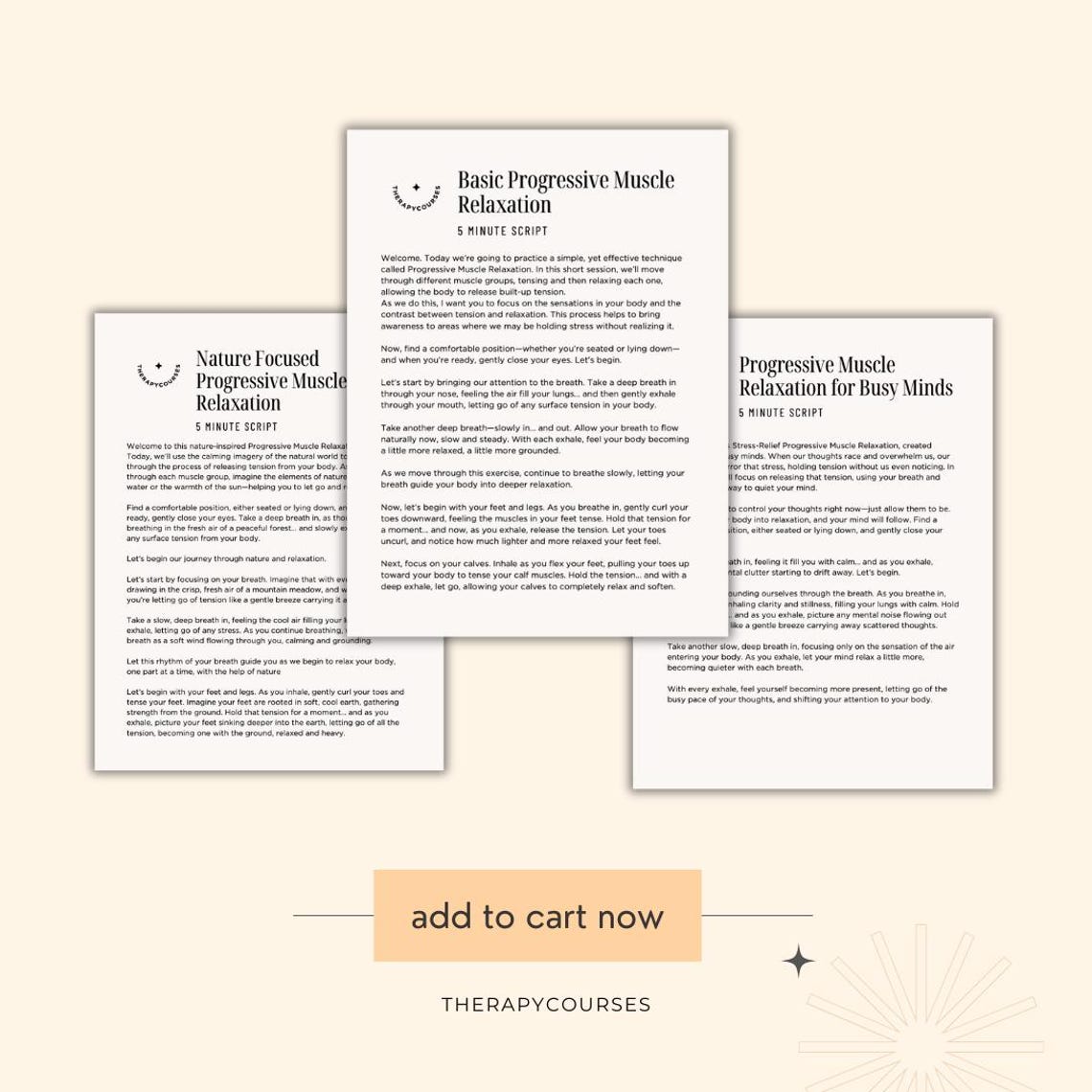 5-minute Progressive Muscle Relaxation Scripts: Guided Meditations (PDF ...