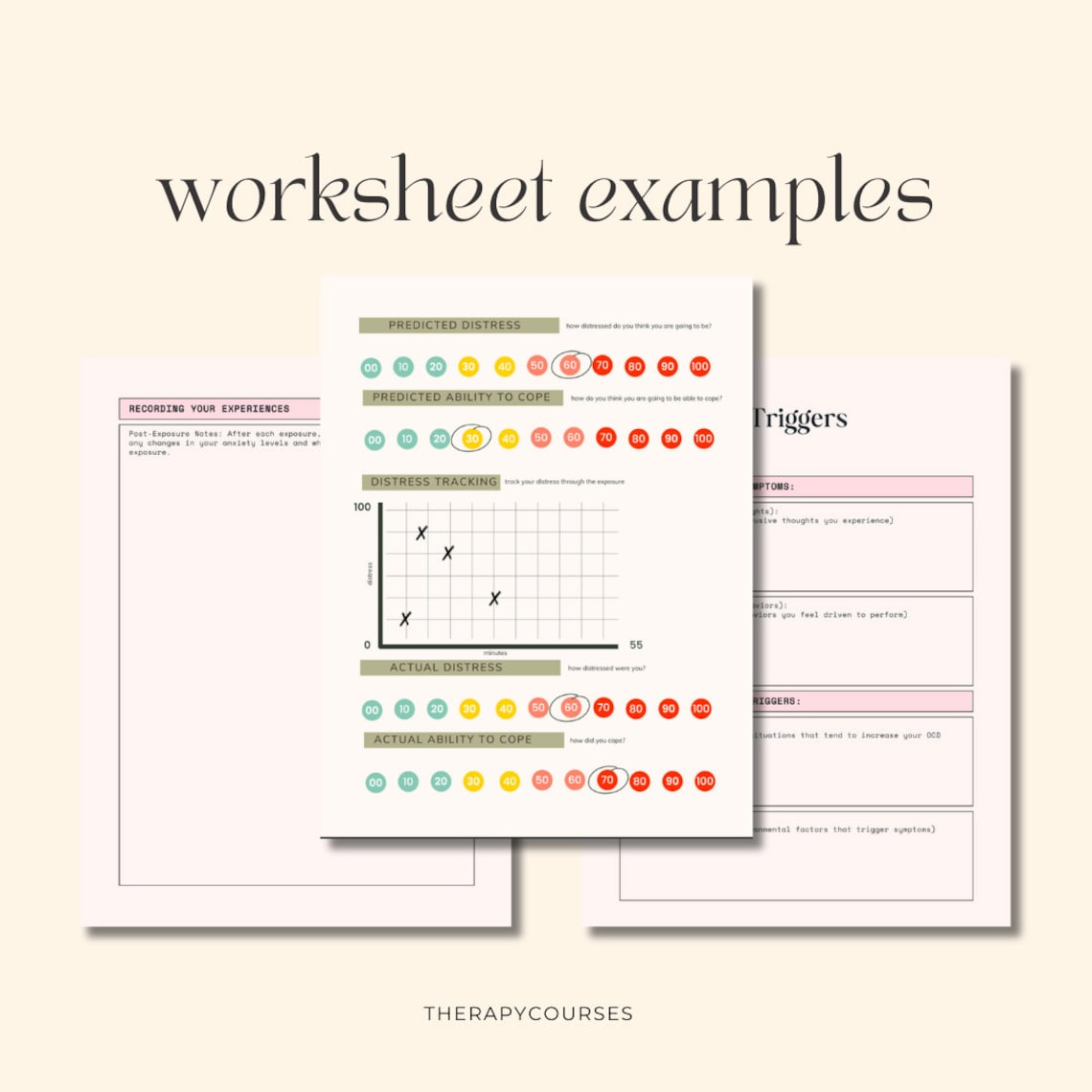 ERP Therapy Workbook: Exposure & Response Prevention, OCD, Anxiety (PDF ...