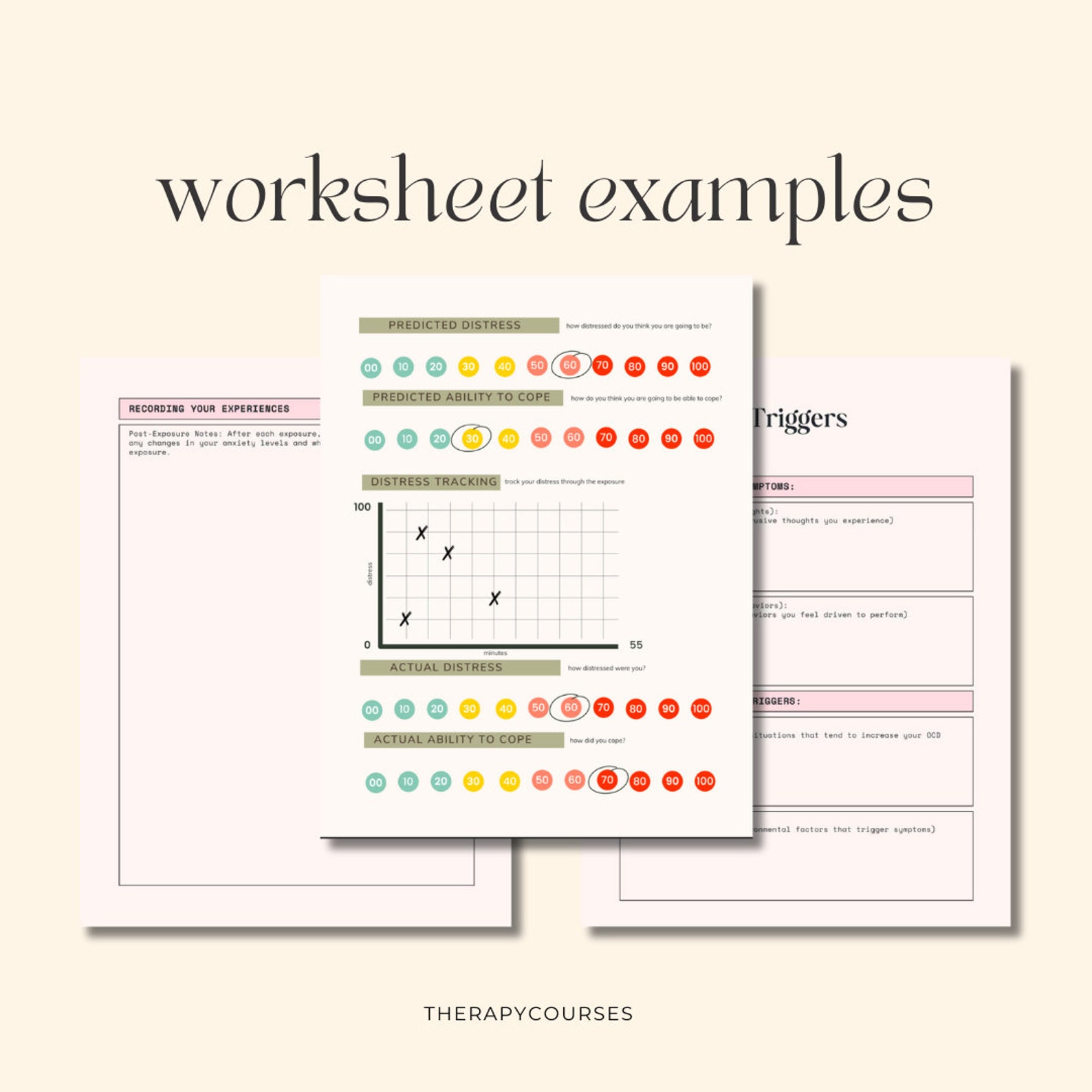 ERP Therapy Workbook: Exposure & Response Prevention, OCD, Anxiety (PDF ...