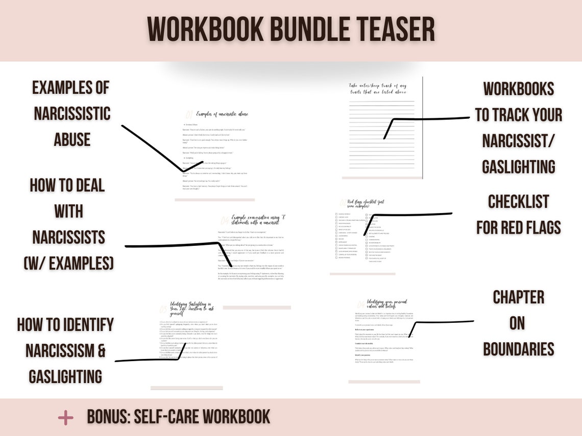Narcissistic Abuse Gaslighting Recovery Workbook PDF Disarm Your Narcissist W/ Evidence-based ...