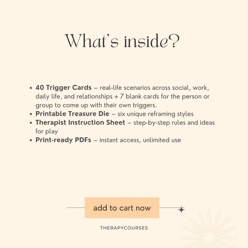 DBT Therapy Game: Reframing Triggers, Group Therapy Tool (printable PDF ...