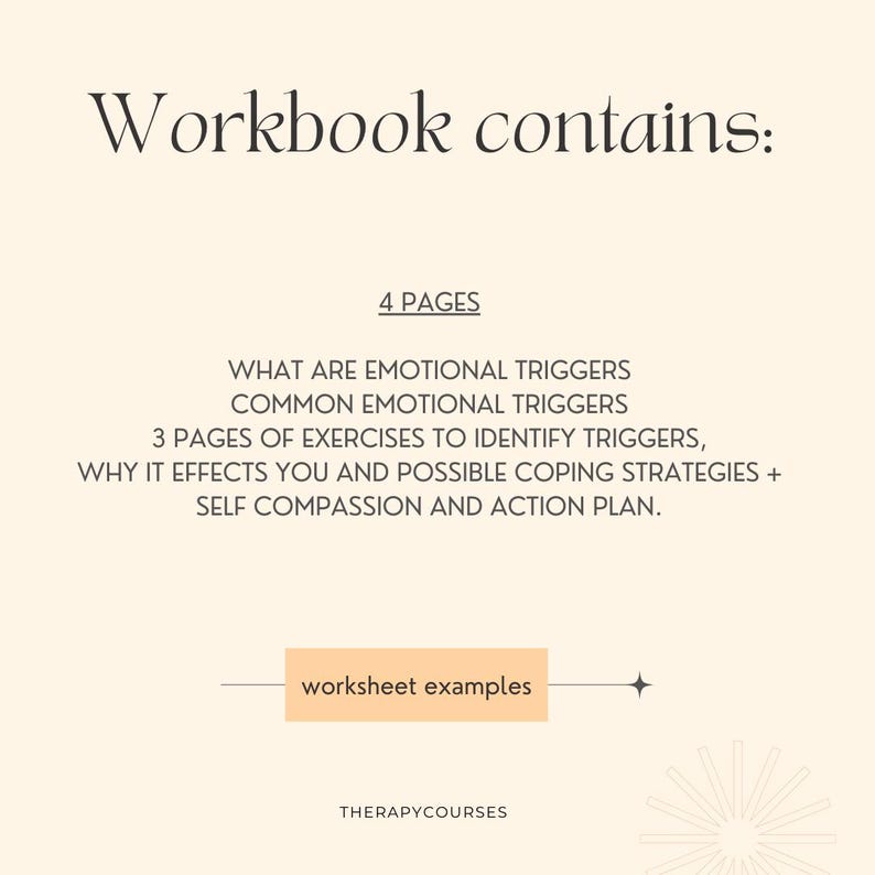 Emotional Triggers Worksheet: Identify Patterns & Coping Skills (PDF ...