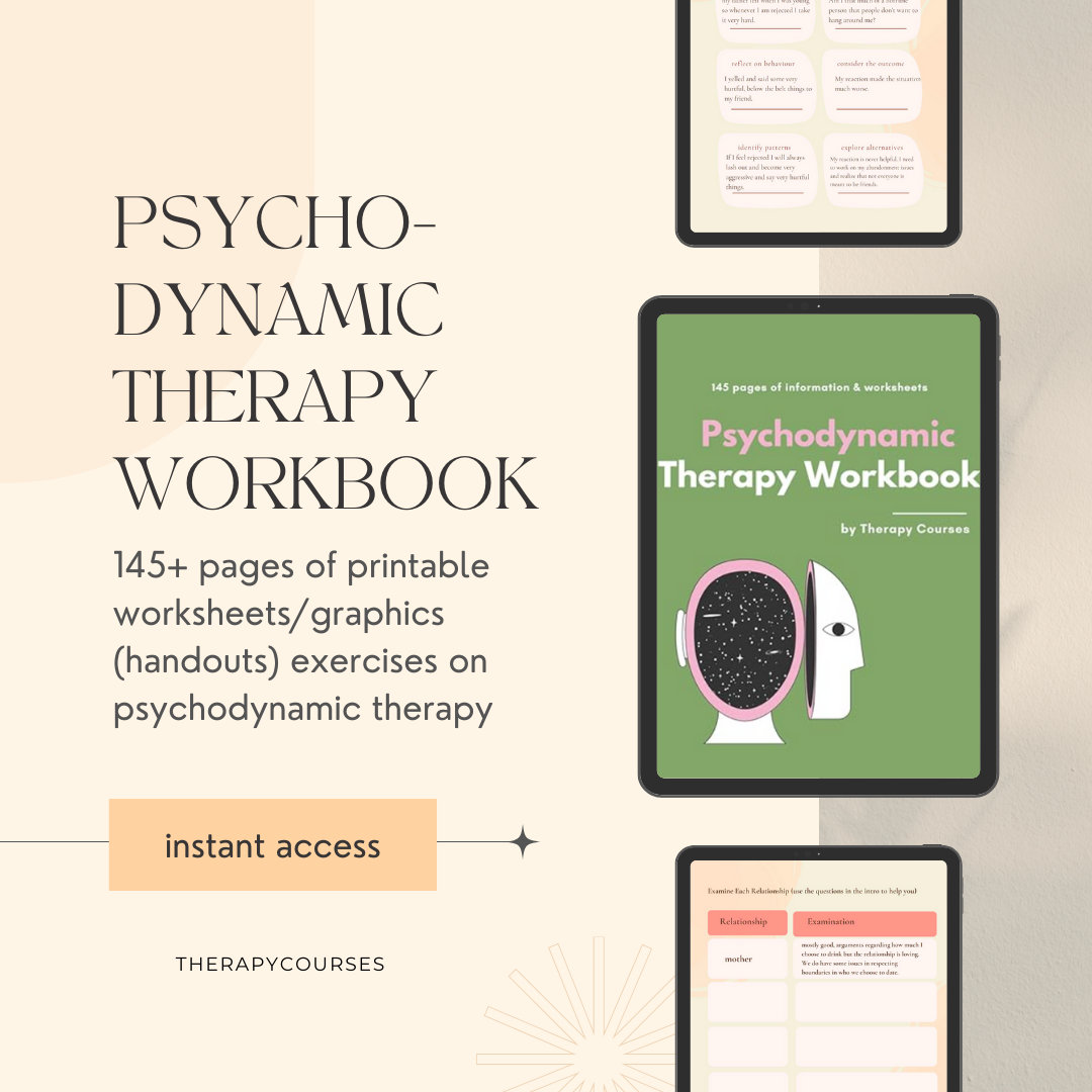 Psychodynamic Therapy Worksheets: Activity, Exercises, Handouts, Tools ...