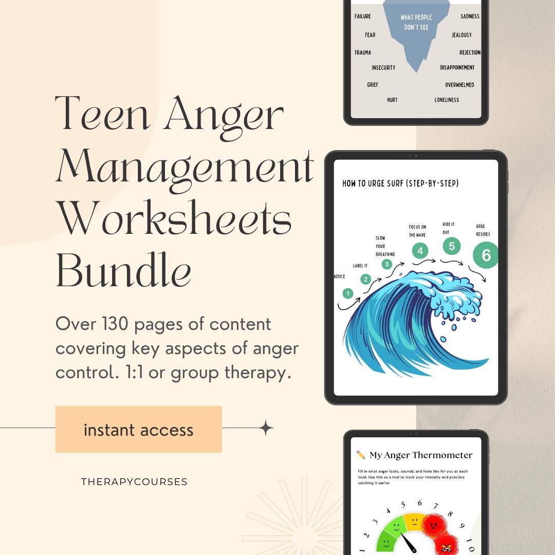 Anger Management Worksheets for Teens - 130+ Pages Activities ...