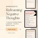 Reframing Negative Thoughts Worksheet: Positive Self-talk Activity ...