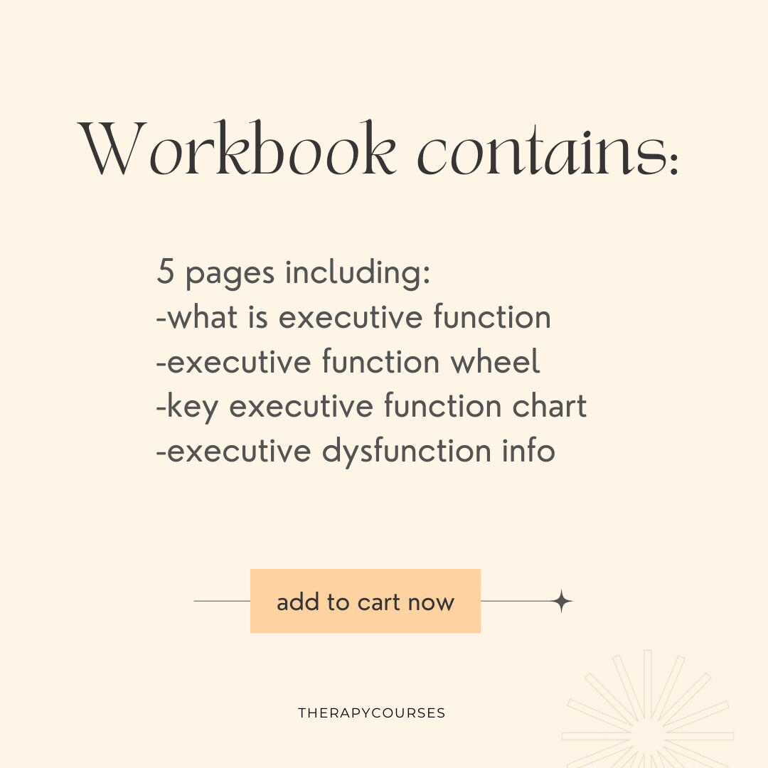 Executive Function Wheel: ADHD Therapy Worksheets (PDF) - Etsy
