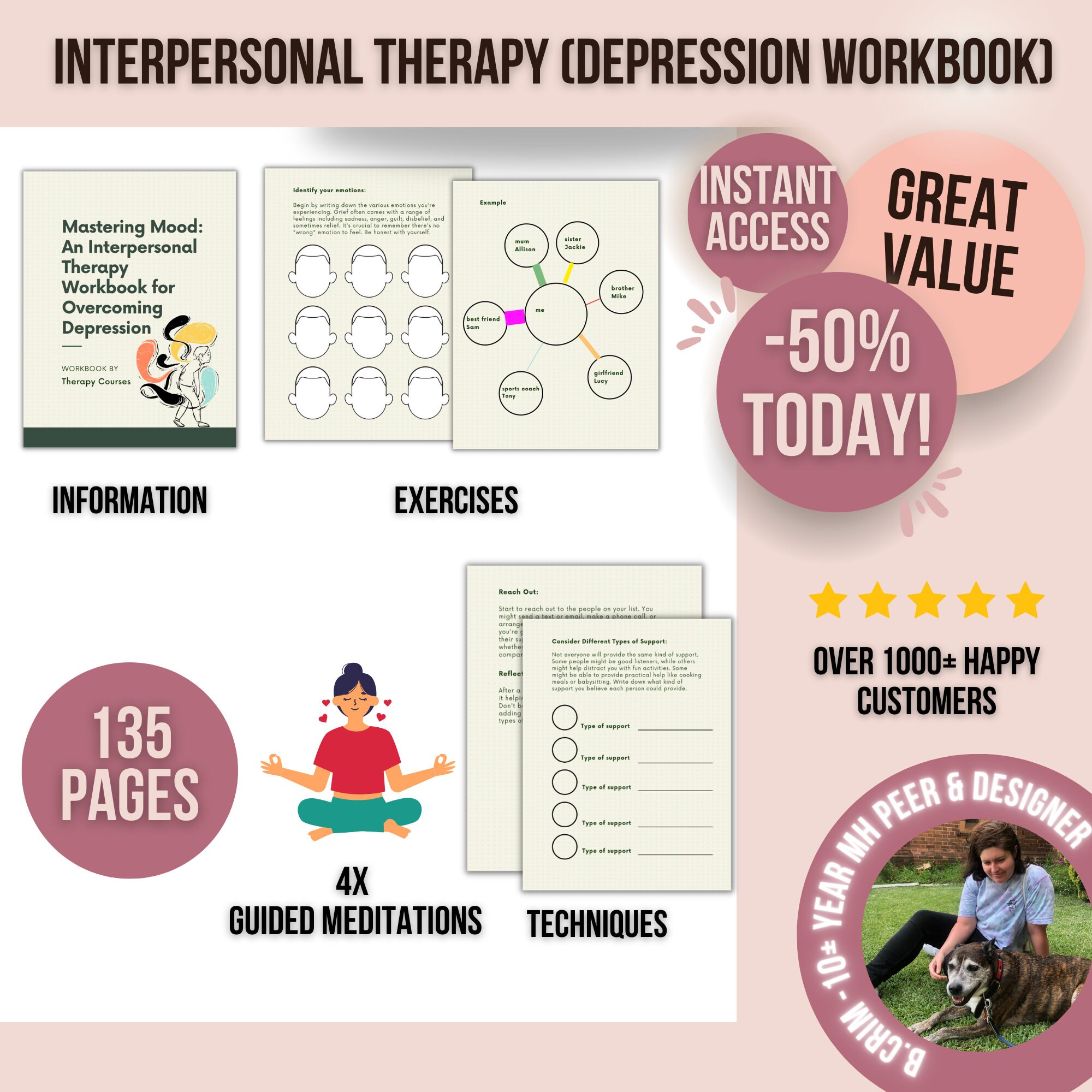 Interpersonal Therapy Worksheets Techniques Depression Worksheets Grief Worksheets, Psychology ...