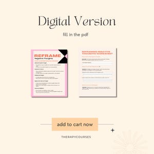 Reframing Negative Thoughts Worksheet: Positive Self-talk Activity (PDF ...