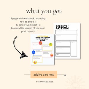 DBT Opposite Actions Worksheet - Printable PDF (adults & Teens ...