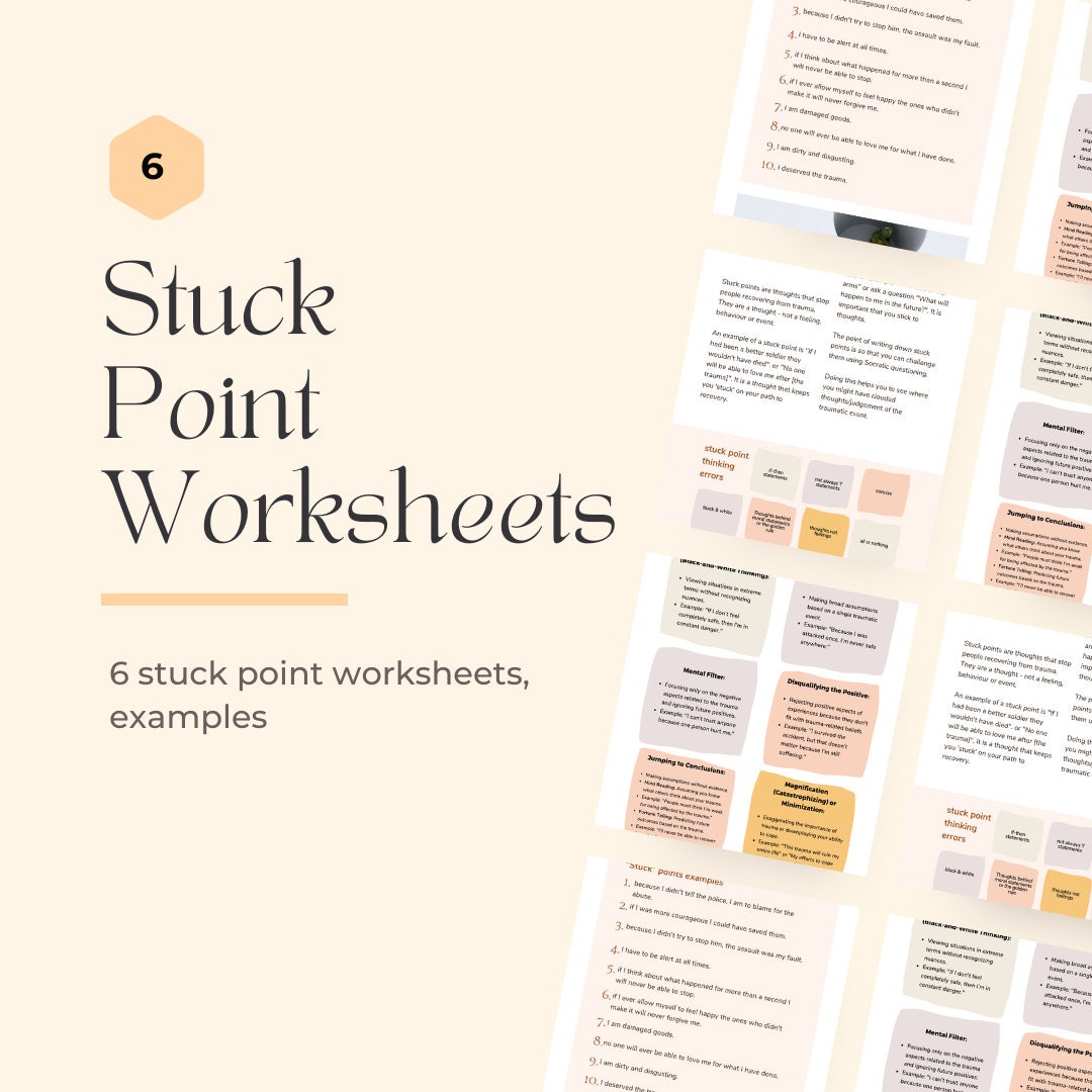 Stuck Point Worksheet - CPT Therapy Worksheet Pdf, Stuck Point Examples ...