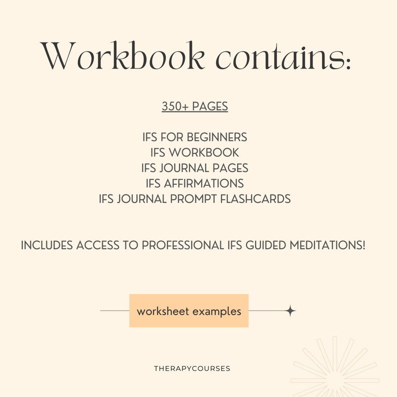 IFS Worksheets: Internal Family Systems Therapy Tools, Parts Work ...