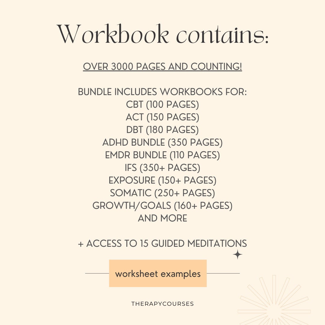 5000+ Whole Shop Therapy Worksheets Bundle: Mental Health Resources ...