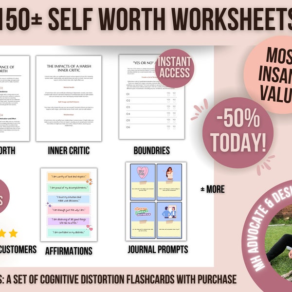 Inner Critic Worksheets - Etsy