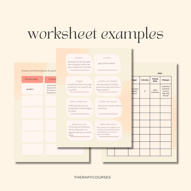 Psychodynamic Therapy Worksheets: Activity, Exercises, Handouts, Tools ...