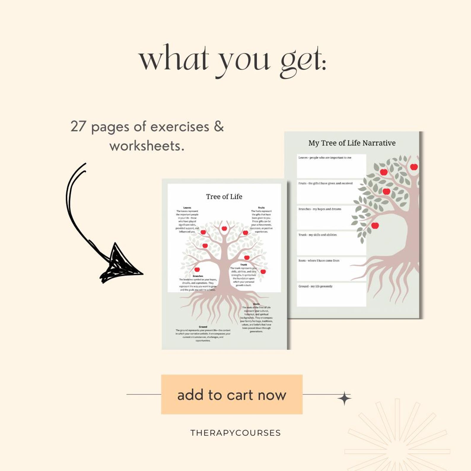Narrative Therapy Tree of Life Worksheets: Handouts for Therapists ...