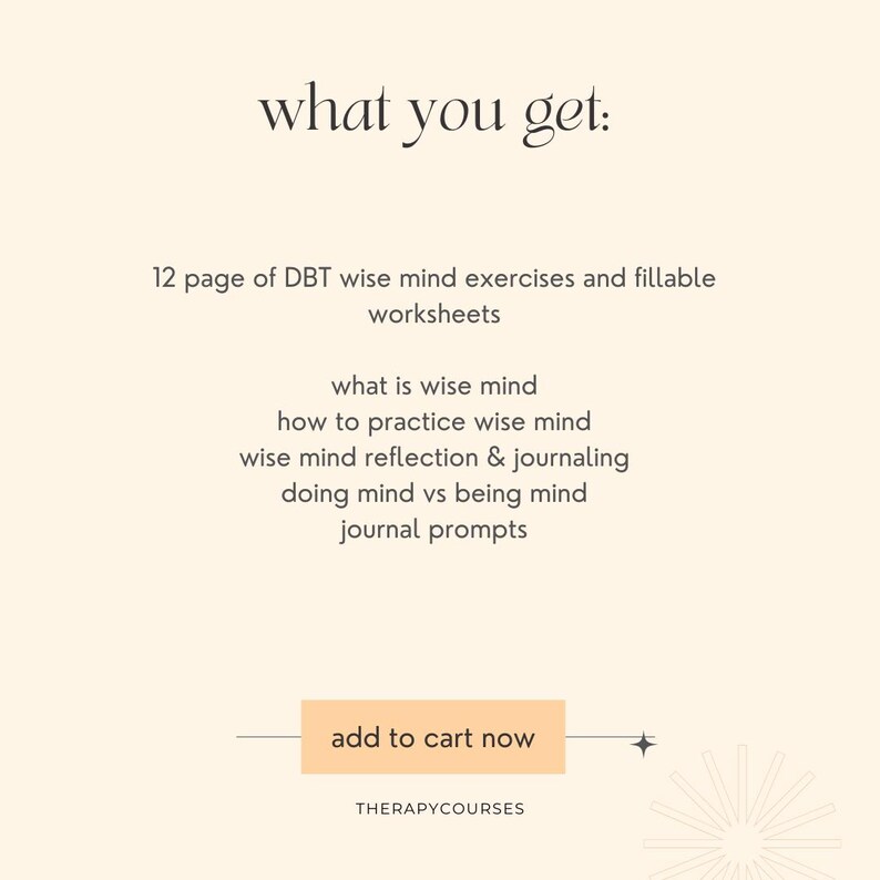 DBT Wise Mind Worksheets: Skills & Journal Prompts (PDF) - Etsy