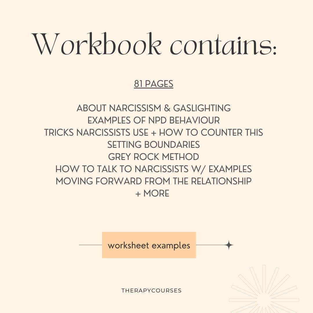 Narcissistic Abuse + Gaslighting Recovery Workbook, Gaslighting ...