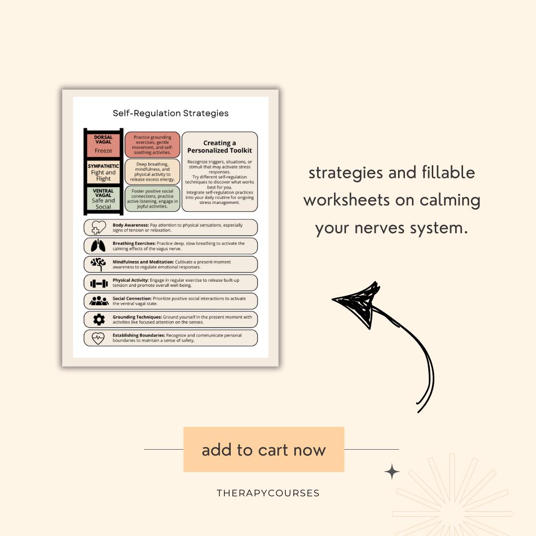 Polyvagal Theory Worksheets: Therapy Exercises & Tools (printable PDF ...