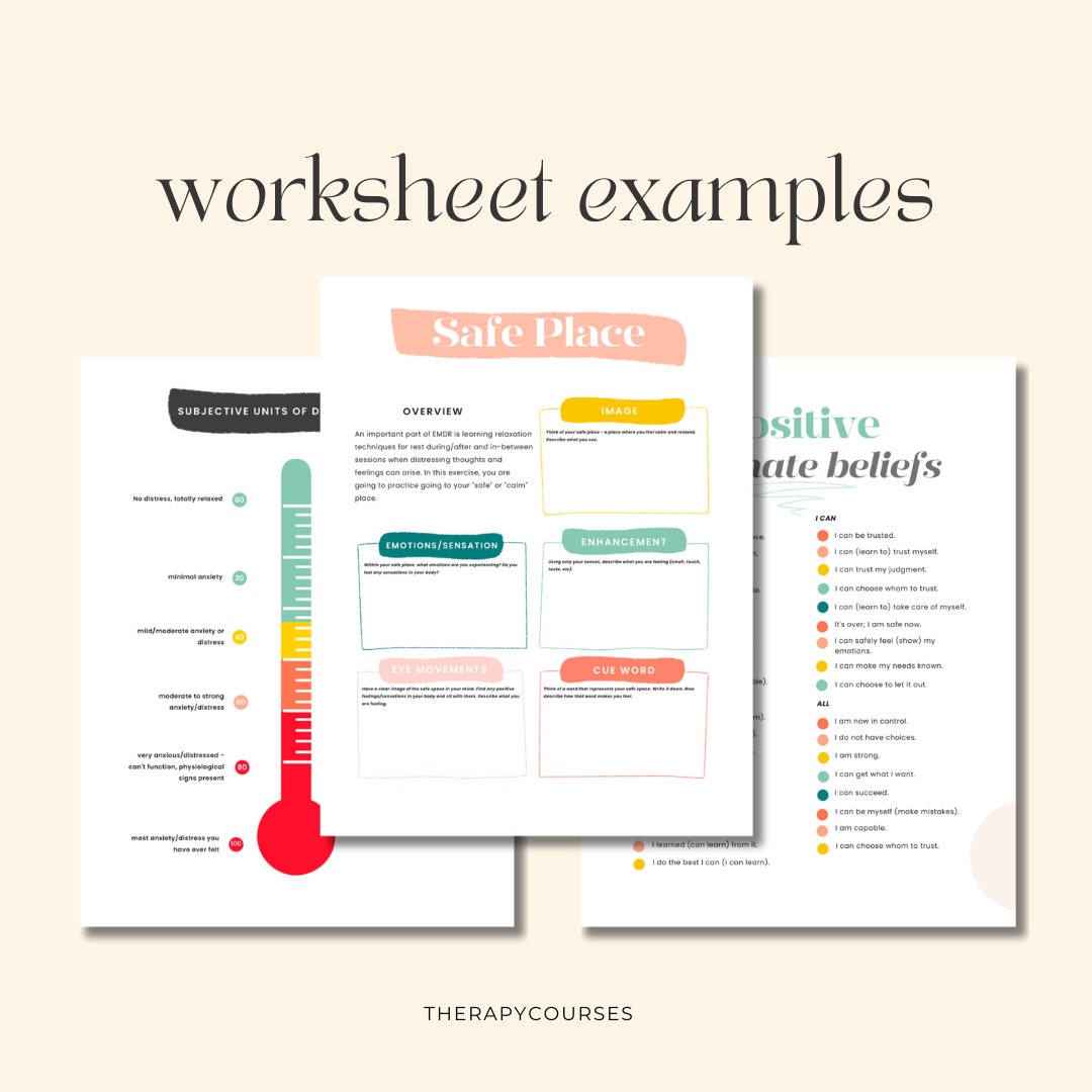 EMDR Client Handouts: Trauma Coping Skills, EMDR Resources, Safe Place ...