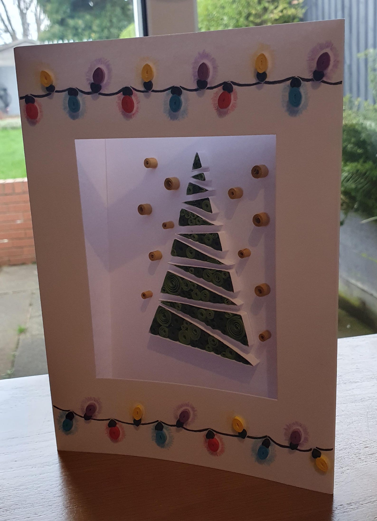 Handmade Quilled Paper Christmas Card - Etsy