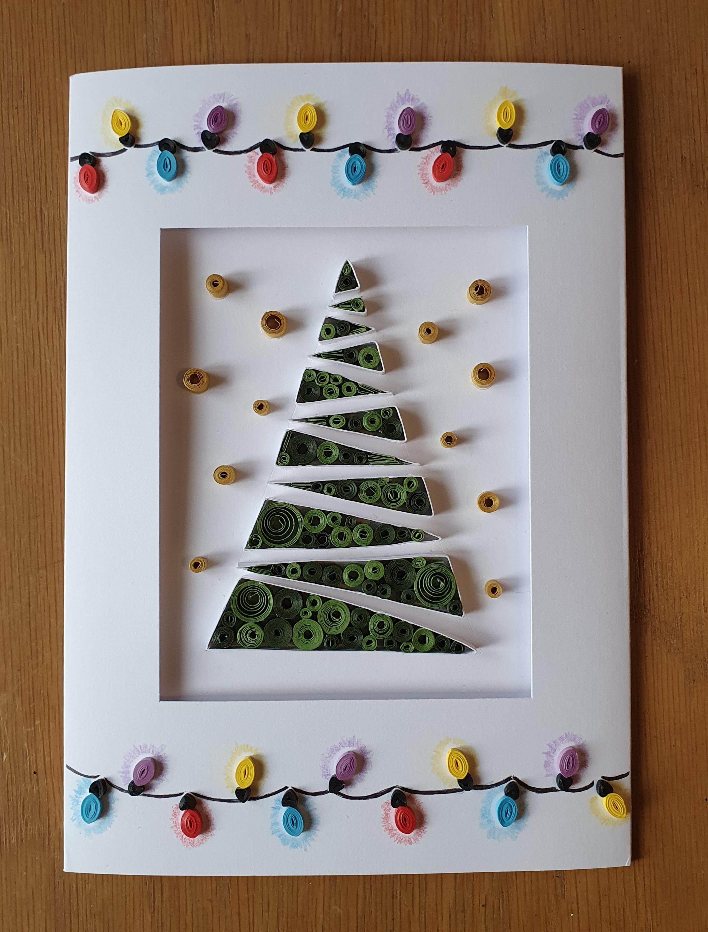 Handmade Quilled Paper Christmas Card - Etsy