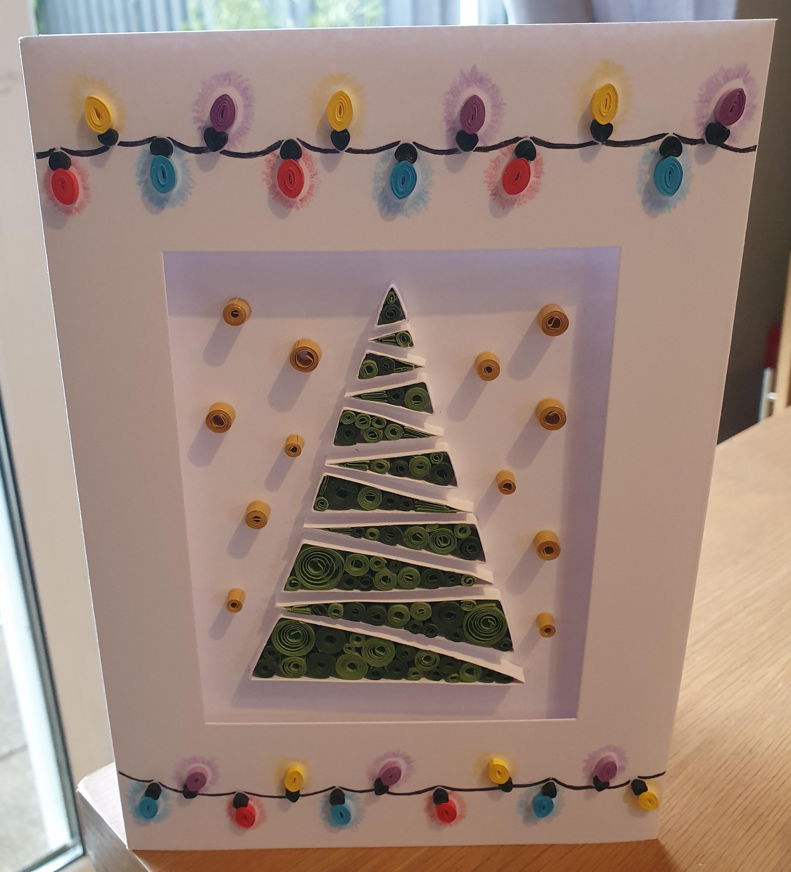 Handmade Quilled Paper Christmas Card - Etsy