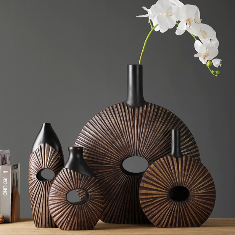 Luxury Creative Living Room Resin Vase Vintage Vase Modern - Etsy