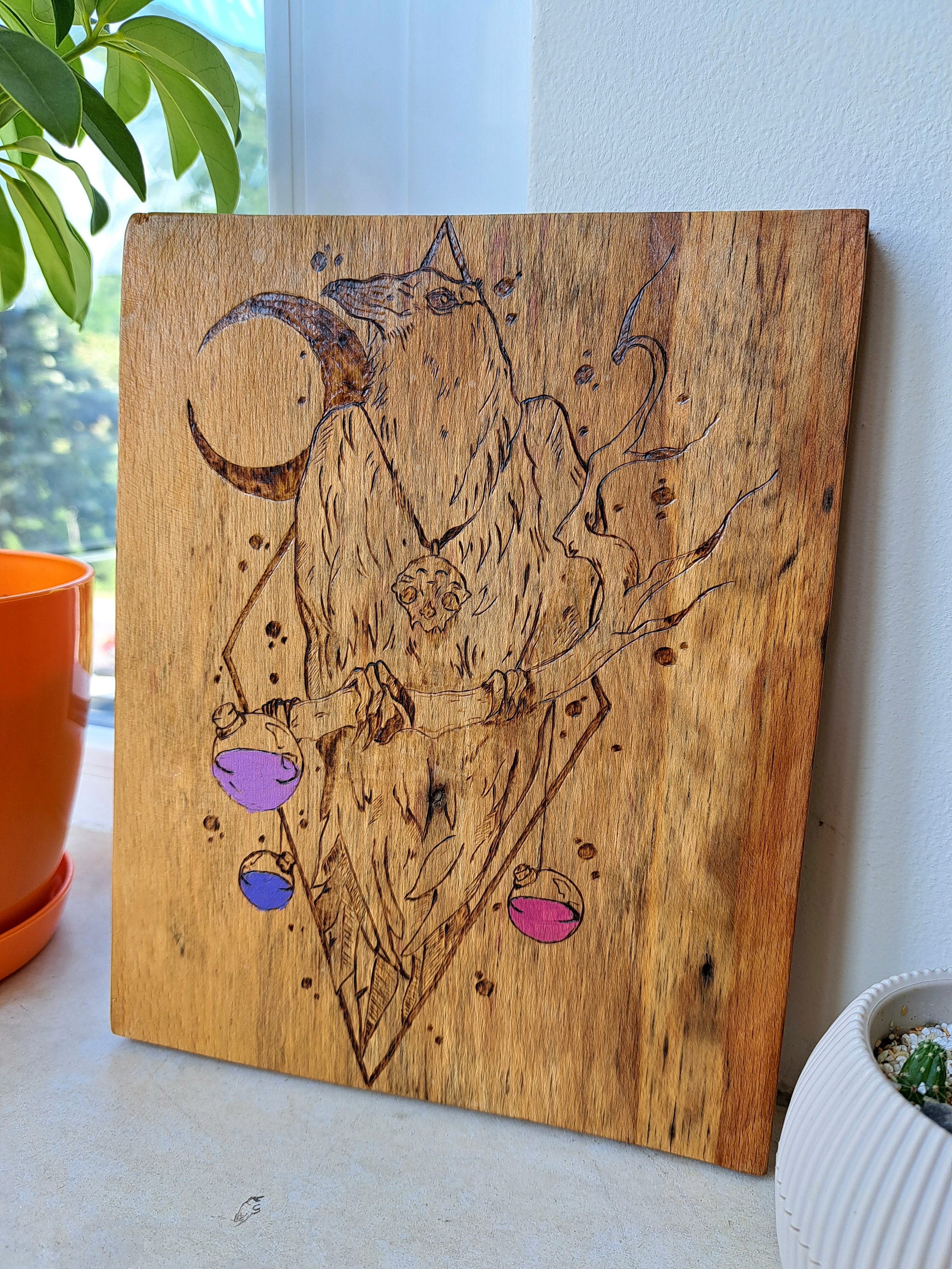Raven's Arcana Pyrography Wood Art - Etsy