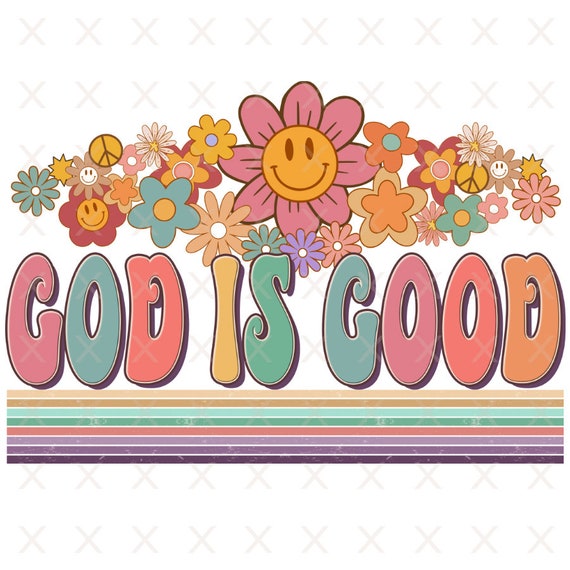 Groovy God is Good Png Retro Christian Sublimation Designs - Etsy