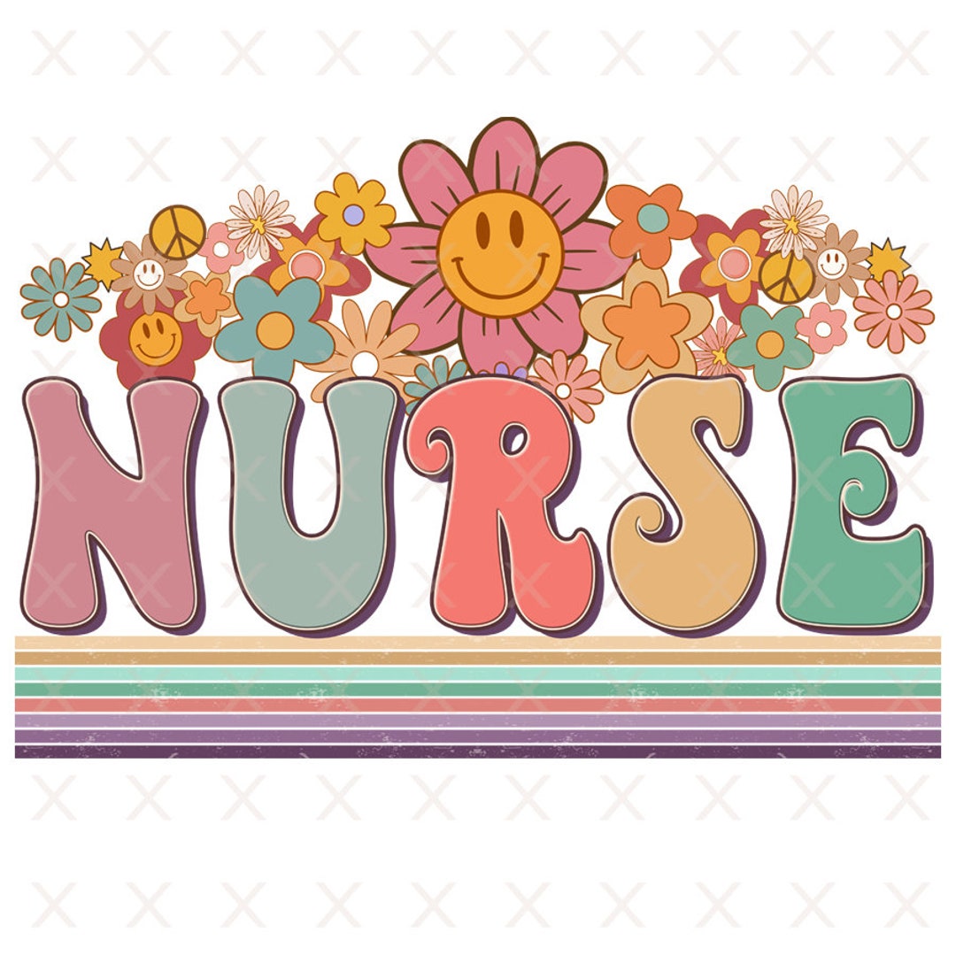 Groovy Nurse Png, Retro Nurse Sublimation Designs Downloads, Hippie ...