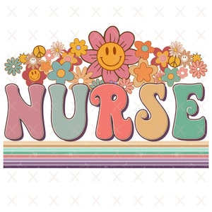 Groovy Nurse Png Retro Nurse Sublimation Designs Downloads - Etsy
