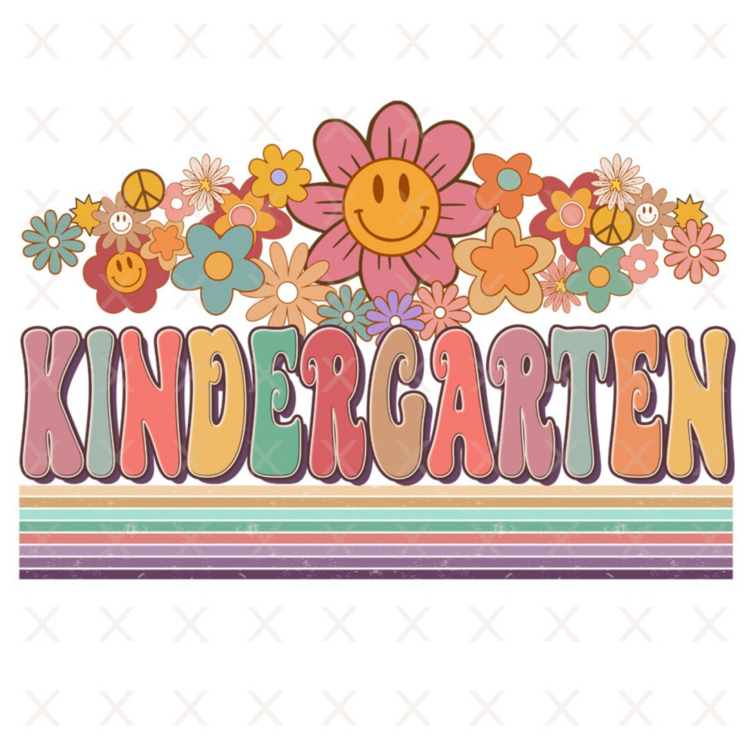 Groovy Kindergarten Png, Kindergarten Teacher Sublimation Designs ...