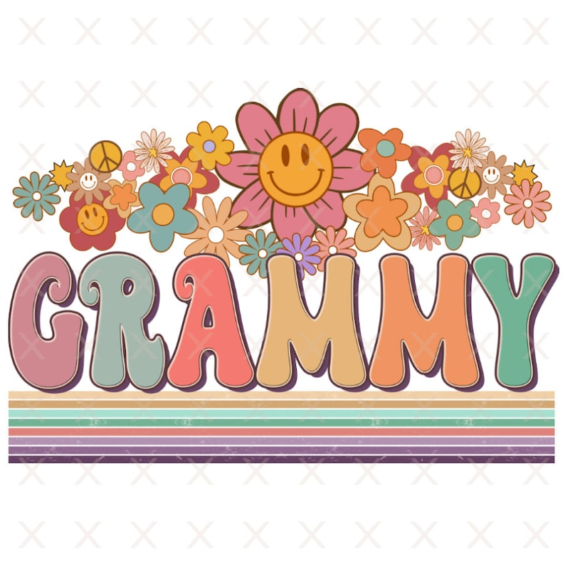 Groovy Grammy Png, Retro Grandma Sublimation Designs Downloads, Boho ...