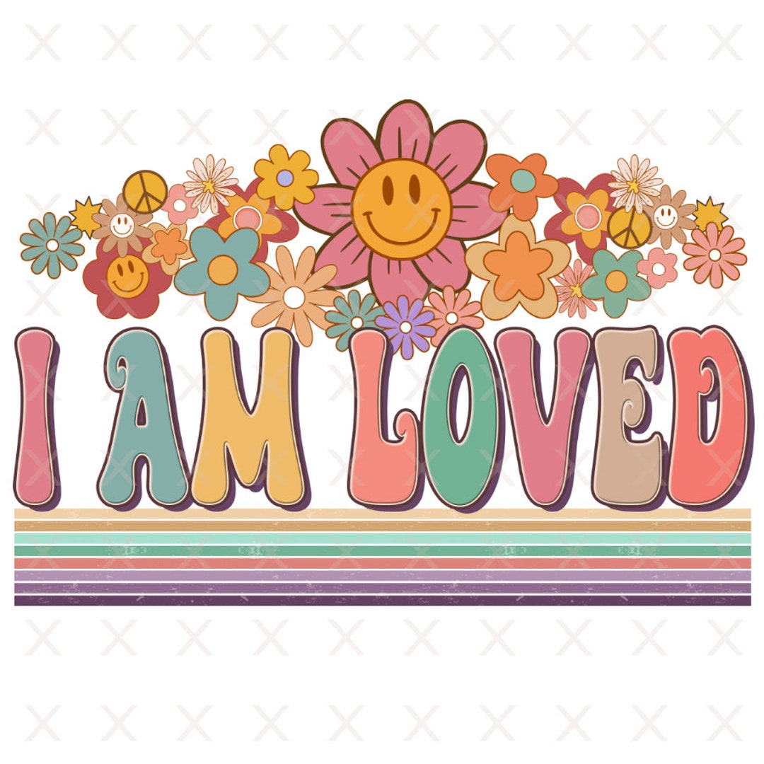 Groovy I Am Loved Png, Retro Christian Sublimation Designs Downloads ...