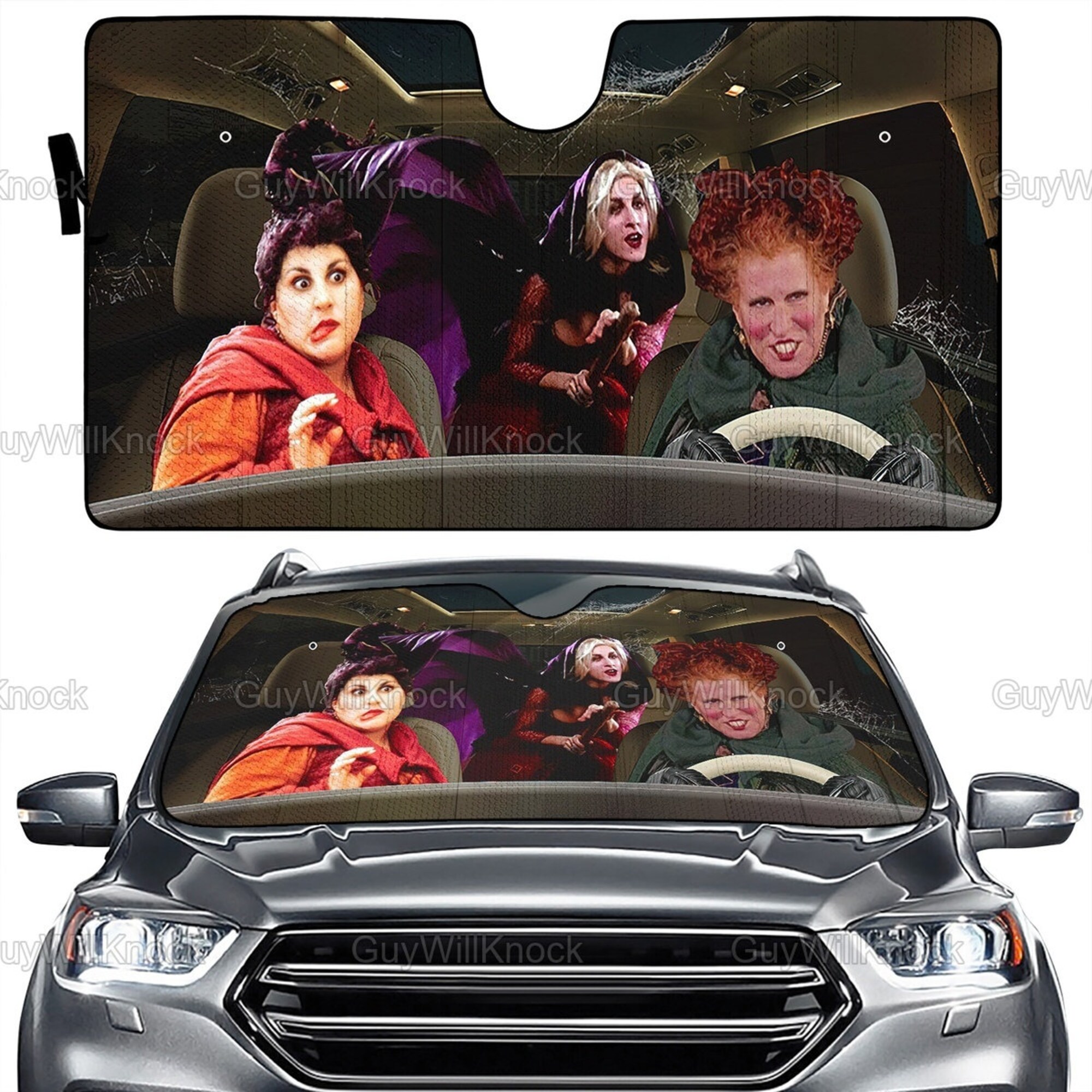 Hocus Pocus Car Sunshade, Hocus Pocus Halloween Auto Sun Shade