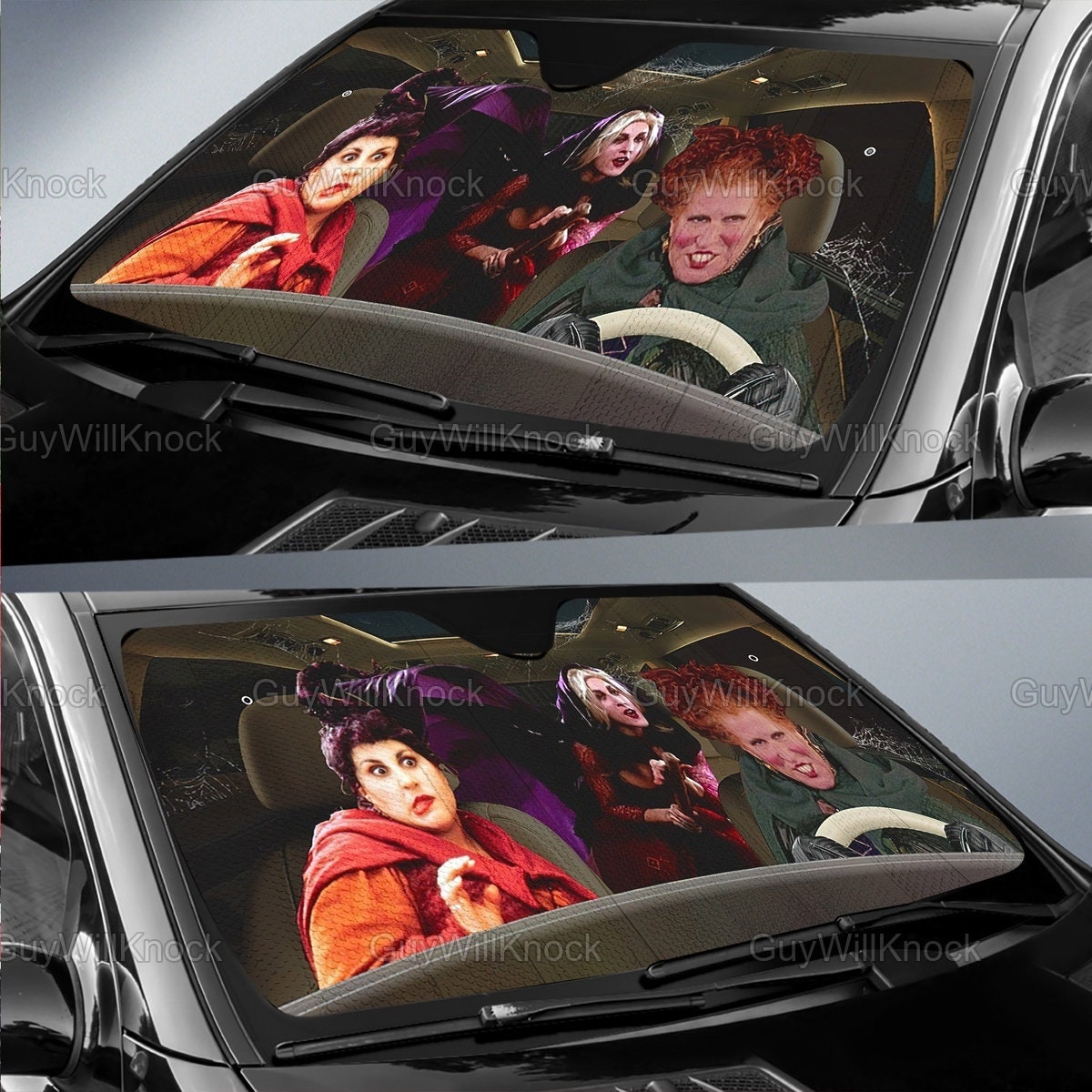 Hocus Pocus Car Sunshade, Hocus Pocus Halloween Auto Sun Shade