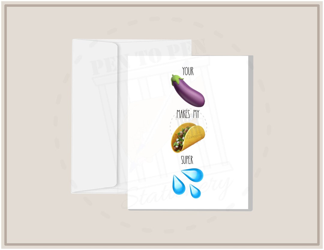 Your Eggplant My Taco | Emoji Card for Incarcerated | Prison Wife ...
